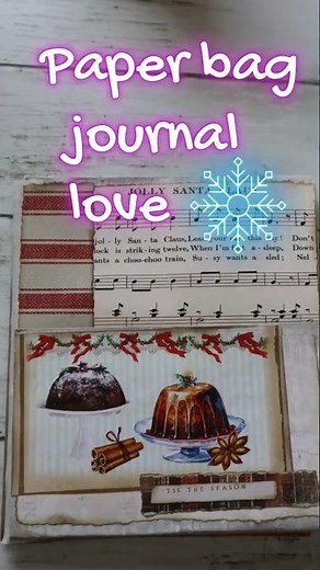Holiday Pages Part 2! Paper Bag Journal Accordion Tutorial #accordioncollaboration