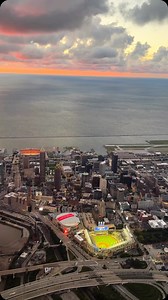 Beautiful Cleveland from above, tonight ✈️🌅 #cleveland #ohio | Cleveland Vibes