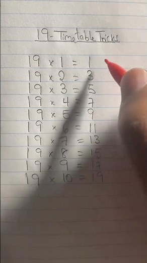 How to do 19 timetables math 😊 #math #mathematics