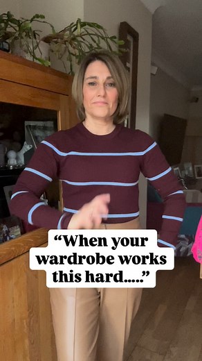 One pair of trousers, six ways to wear them, because your clothes should work as hard as you do. From cosy knits to a lace shirt for evening, it’s all about smart, simple style that feels like you. #SmartStyle #CapsuleWardrobe #StyleConfidence #WhatToWear | Lisa Talbot - Personal and Fashion Stylist