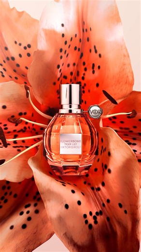Bask in the solar burst of Flowerbomb Tiger Lily by Viktor & Rolf. An olfactory ode to fierce femininity and empowered, intoxicating sensuality. It’s time to roar. #ViktorAndRolf #ViktorAndRolfFragrances #FlowerbombTigerLily | Like beauty