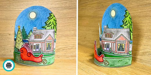 3D Christmas Colouring | Christmas Crafts