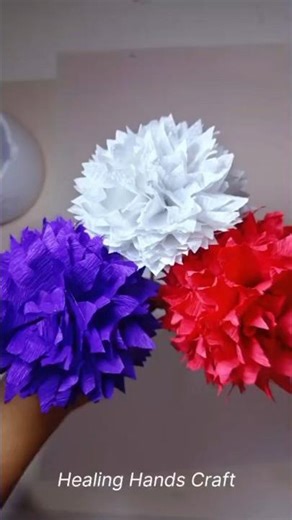 Easy Paper Flower Making | Beautiful Handmade Flowers | Healing Hands CraftDIY
