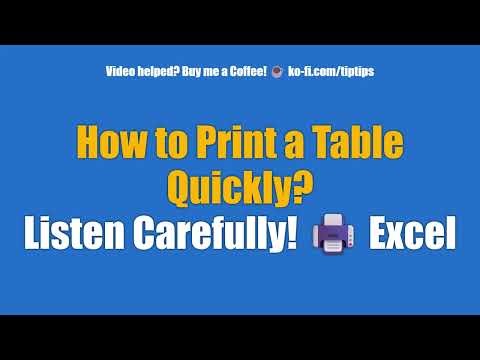 How to Print a Table Quickly? Listen Carefully! 🖨️ Excel