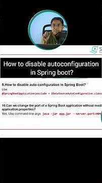 How to disable autoconfiguration in Spring Boot #springinterviewquestions