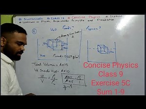 Numericals on Upthrust in Fluids , Archimedes Principle and Floatation || Class 9 || Concise Physics