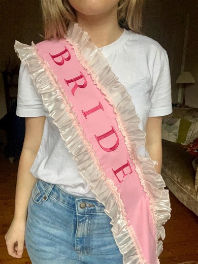 Pink Bride to Be Sash With Ruffle Trim - Bachelorette Party Bridal Shower - Etsy
