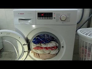 Quick wash 20 degrees BOSCH WAB28220 washing machine, 30 minutes program test example movie #354