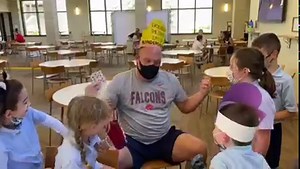36 reactions | Our new Head Varsity Football Coach, Keith Burns, decided to go back to school and rocked his first day of kindergarten on Monday! Here, he shares a card trick with his "classmates" after school. #FWCDTogether #FWCD #FlyHigher | Fort Worth Country Day | Facebook
