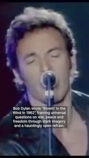 Songs by Springsteen on Instagram: "The story behind “Blowin’ in the Wind” a song by Bob Dylan covered by Bruce Springsteen"