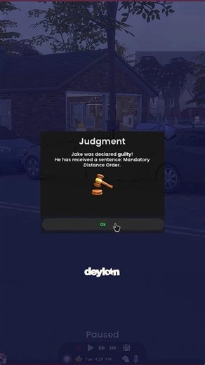 not my sim going to COURT... 😟 #thesims4