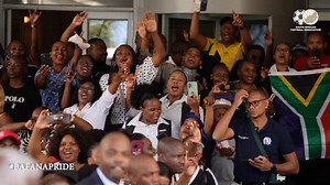6K views · 1.6K reactions | The South African senior men's national team was given a rousing welcome after landing in Durban today. Coach Hugo Broos' charges are away to Zimbabwe  at the Moses Mabhida Stadium in a crunch 2026 FIFA World Cup Qualifier on Friday. ⏰️ 18h00 #BafanaPride | SAFA.net - South African Football Association | Facebook