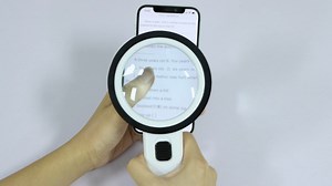 Watch magnifying glass with light on Amazon Live