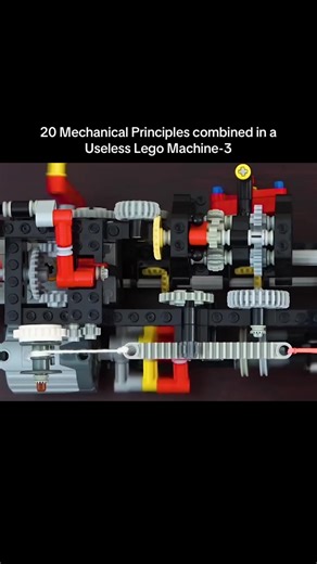 20 Mechanical Principles combined in a Useless Lego Machine-3