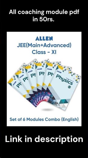 Allen module pdf | Race | JEE Module #allen #jee #allenkota #jeecoaching