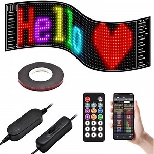 [Hot Item] PP Programmable Flexible Screen Display Cartoon LED Car Sign for Ad