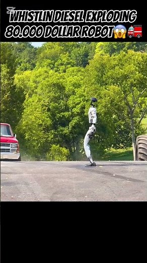 Whistlin diesel exploding robot info a million pieces😱🚨#whistlindiesel #clips #OMG #crazy