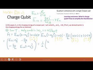 L22-2 Charge Qubit Hamiltonian, Matrix Form and Mapping to Bloch Sphere