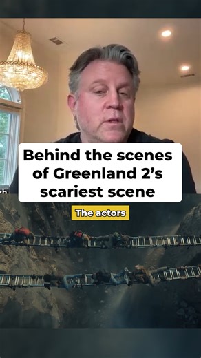 Greenland 2 director Ric Roman Waugh takes us behind the scenes of one of the biggest stunts in the movie, where actors climbed across ladders suspended 30 feet in the air. #greenland2 #gerardbutler #movies | Polygon