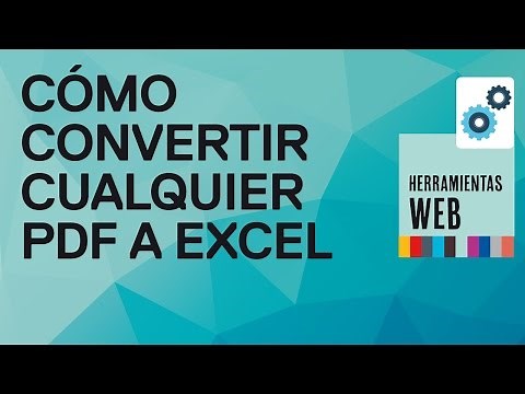 Cómo convertir cualquier documento PDF a Excel (incluso imágenes). Cambiar formato PDF a Excel.
