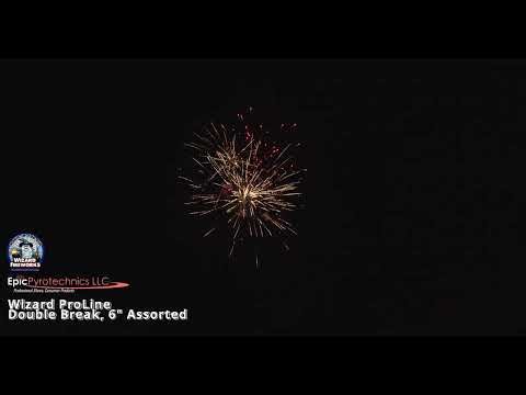 Wizard Proline Fireworks - Double Break 6" Assorted