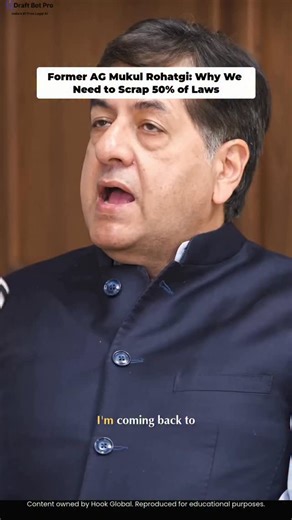 Mukul Rohatgi is a formidable courtroom tactician and former Attorney General of India, known for his assertive advocacy and command over constitutional battles. With decades at the Supreme Court Bar, he brings a rare mix of strategy, confidence, and hard-edged legal reasoning to the most high-stakes cases in the country. #indianlaw #livelaw #barandbench #lawyer #lawnews | Draft Bot Pro