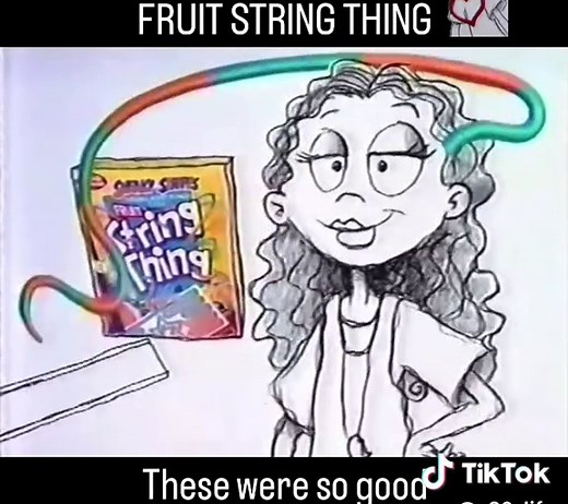 “Fruit String Thing” commercial from 1996. . . . . . . . . . . . . . . . #stringthing #fruitsnack #discontinued #90s #90skid #90sbaby #90saesthetic #90sthrowback #90sads #oldschool #throwback #nostalgia #childhoodmemory #kidstv #retro #memoryunlocked #90stv #80sbaby #80skid #a90slife