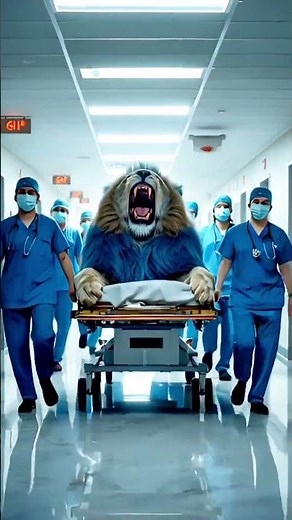 A pregnant Blue White lion fell into the village #animalrescue #animals #humanity #rescueefforts