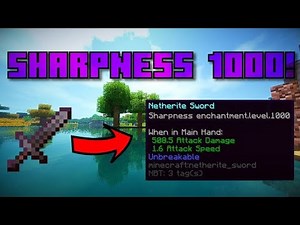 How to make SHARPNESS 1000,UNBREAKBLE sword in Minecraft Java