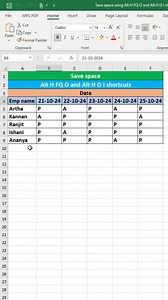 6.6K views · 19 reactions | Save space using Alt H FQ O and Alt H O I shortcuts in excel | Time to Office | Facebook