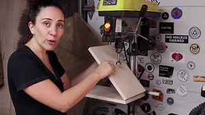 Simple drill press table that tilts for angled holes (even works with benchtop drill press)