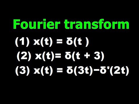 Fourier transform of impulse function II Examples