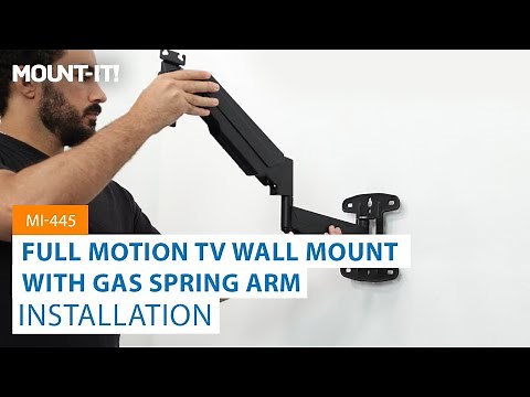 Full Motion TV Wall Mount with Gas Spring Arm (2024 model) | MI-445 (Installation)
