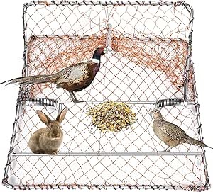 1 Pack Bird Pigeon Trap 18.9 X15 Inch Hunting Hog Quail Cage Sparrow Catching Starling Net Trap for Live Animal Control Spring Traps Snares for Trapping