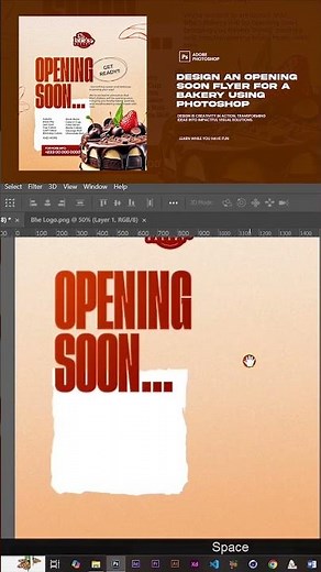 How to Design a Bakery “Opening Soon” Flyer using Photoshop.