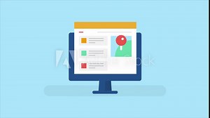 SEO ranking optimization, Website ranking monitoring, search engine result page, SEO concept, Marketing report. Animation video clip