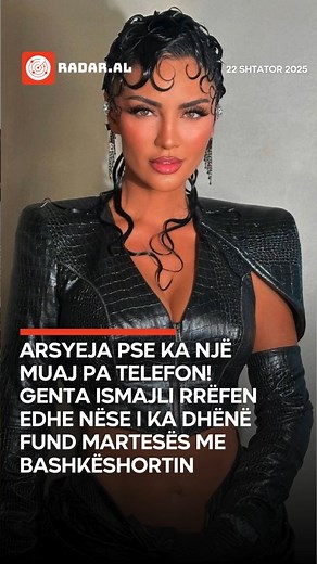 Radar.al on Instagram: "Genta Ismajli ka një muan pa telefon. Ajo thotë se po teston veten për të pasur durim. Këngëtarja është rikthyer sërish në muzikë, pas disa vitesh mungesë. Rishtazi, ajo ka publikuar “Unë të dua“ me Luana Vjollcën, por gjatë mungesës në tregun muzikor, këngëtarja është përfolur ndër të tjera për një divorc me bashkëshortin e saj, Usta, lajme të cilat ajo i përgënjeshtroi në mënyrë kategorike. “Usta është përkrahës shumë i madh i imi dhe më ka thënë që është “fansi im më i