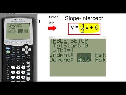 how to use TI 84 plus calc to build xy table