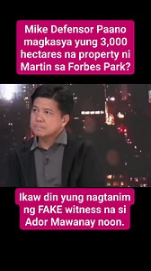 MIKE DEFENSOR, PAANO MO MAPAGKASYA ANG 3,000-HECTARE PROPERTY NI MARTIN ROMUALDEZ SA FORBES PARK KUNG ANG TOTAL LAND AREA LANG AY 250 HECTARES (2.5 SQUARE kms)?... WALANG KANG KUPAS TALAGA ANG PAGSISINUNGALING ANTAYIN MO NALANG KASO MO KASAMA SI RODANTE MARCOLETA FOR PLANTING A FAKE WITNESS!... PINAGLOLOKO NYO ANG TAONG BAYAN SA KATARANTADUHAN NINYO!... #guteza #fakewitness #mikedefensor #RodanteMarcoleta #fblifestyle #PancitHabhab #highlights2025 #highlightseveryone #fbpost2025 #highlightsevery