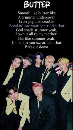 BTS Butter lyrics #btslyrics