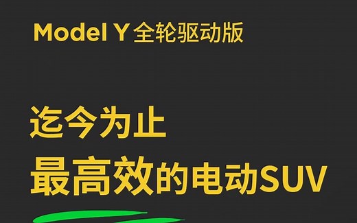Model Y全轮驱动版 迄今为止最高效能的电动SUV