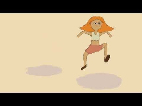 girl jumps animation practice