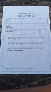 Sociology Worksheet No 3: Social StratificationWhat do these ... | Filo