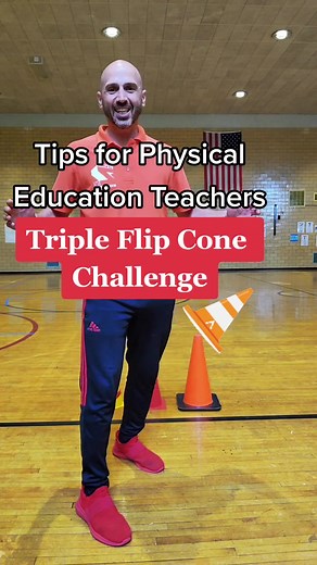 Triple Flip Cone Challenge: Fun PE Game for Kids