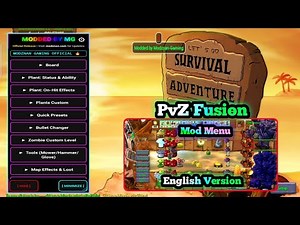 PvZ Fusion Mod Menu v3.4.1 New Update! All Plants Unlocked | English Version