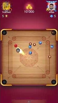 Carrom Disc Pool Highlight Shot 🔥 Smooth Pocketing | TIGER4K #Shorts