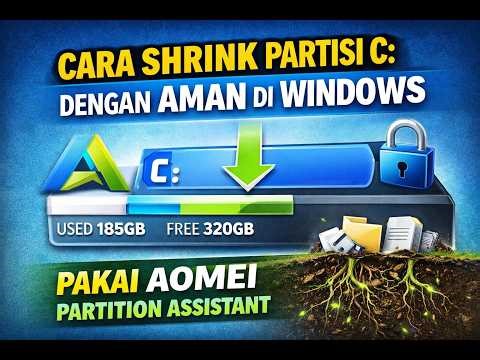 Cara Shrink Partisi C: dengan Aman | Pakai AOMEI Partition Assistant Tanpa Hilang Data | Win 10 & 11
