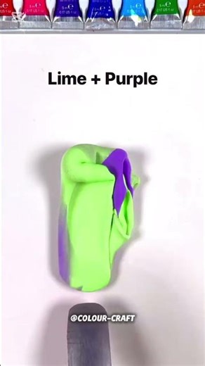 *Ranking Title:* _Lime + Purple Color Mixing Experiment #art