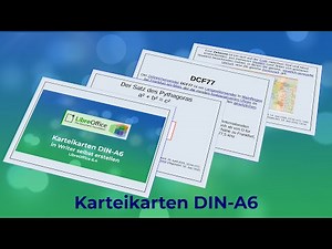 Karteikarten DIN-A6 in Writer - LibreOffice 6.4 (German/Deutsch)
