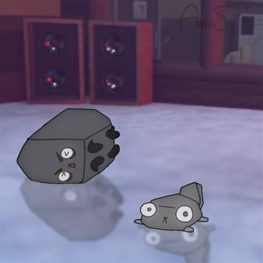 ICE FLOOR MAYHEM! 👉👈😗 ,, that damn pebble #dandysworld #animation #flipaclip #funny